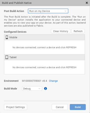 Build and Publish on Kony Visualizer