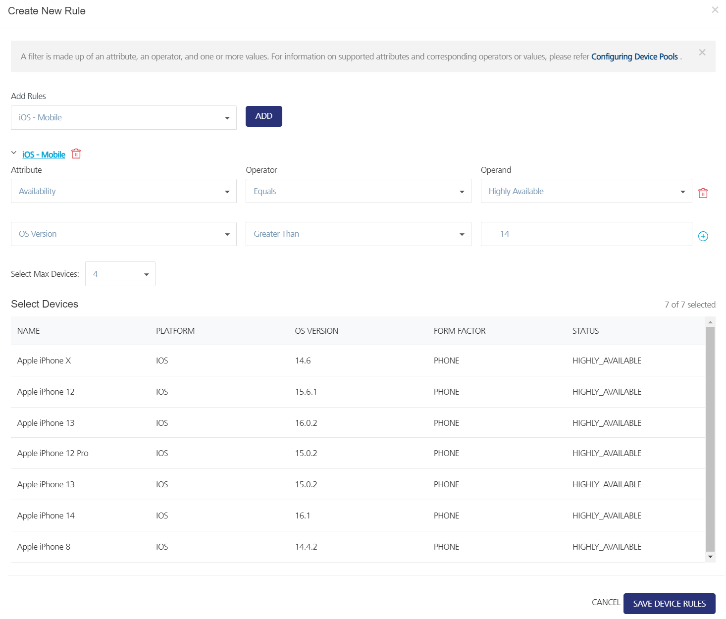 Configuring Device Pools