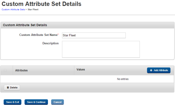 Custom Attribute Sets