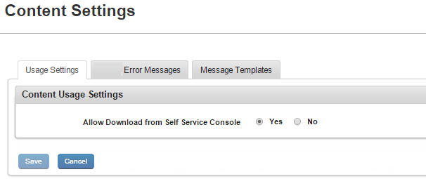 Content Settings