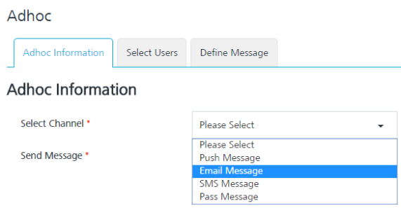 Using Email Message to configure email messages.