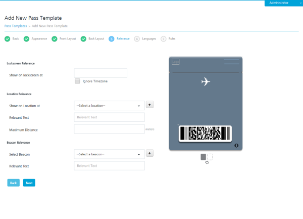 Using passbook template to create passbook templates, Kony Doc