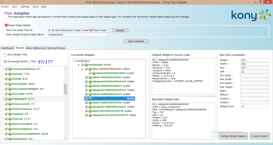 Box to Flex Converter Tool User Guide - Conversion Process